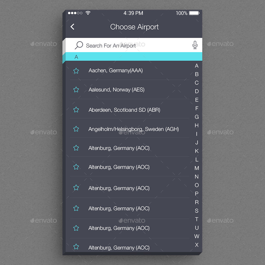 Airlines Mobile App UI, Web Elements | GraphicRiver