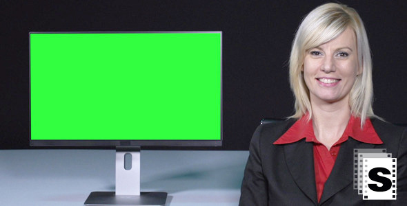 Female Presenter With Green Screen, Stock Footage | VideoHive