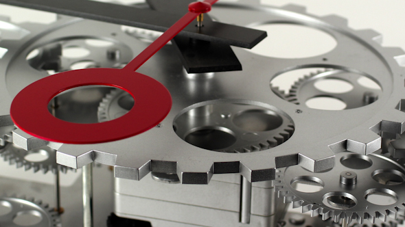 Clock Face With Cogs And Dials, Stock Footage | VideoHive