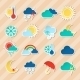 Weather Stickers Set, Vectors | GraphicRiver