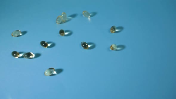 Yellow Transparent Pills Fall, Stock Footage | VideoHive