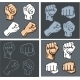 Fist Vector Set, Vectors | GraphicRiver