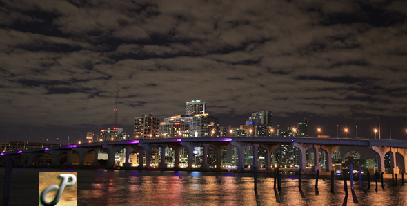 Miami skyline at Night, Stock Footage | VideoHive