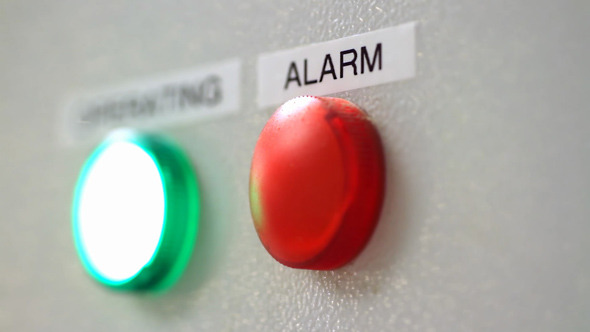 Green Operating and Red Alarm Buttons, Stock Footage | VideoHive