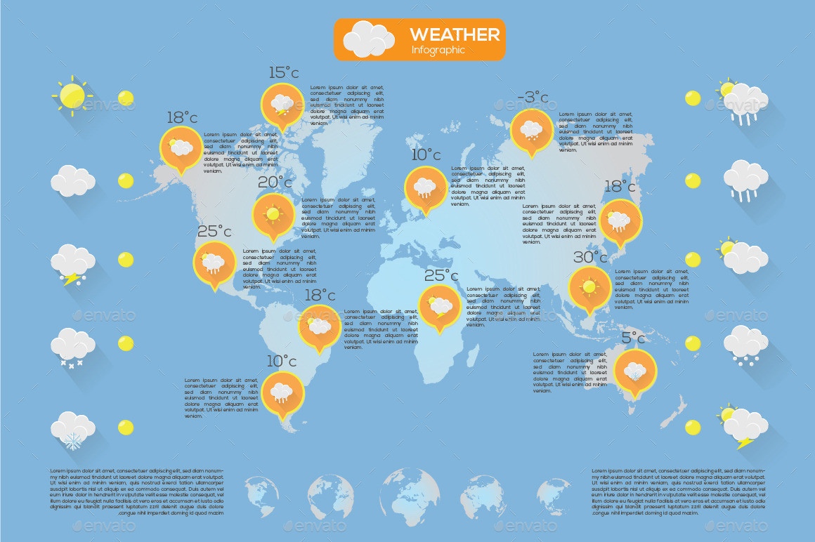 Weather Infographic, Infographics | GraphicRiver
