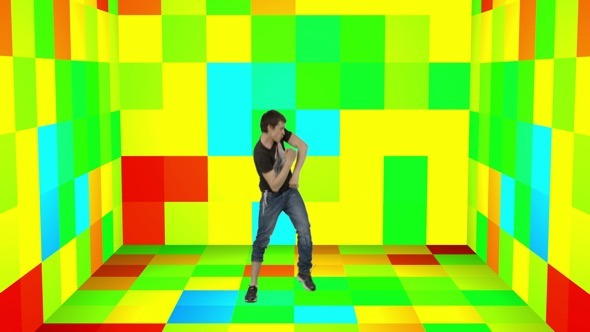 Crazy Dance on Color Cube, Stock Footage | VideoHive