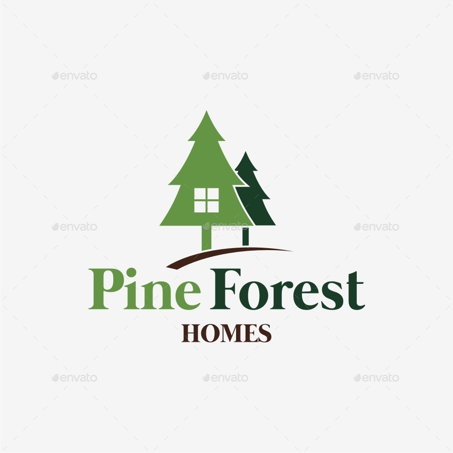 Pine Forest Home Logo, Logo Templates | GraphicRiver