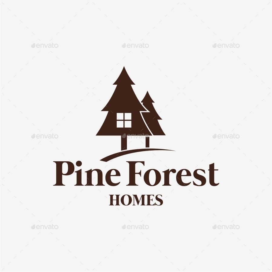 Pine Forest Home Logo, Logo Templates | GraphicRiver