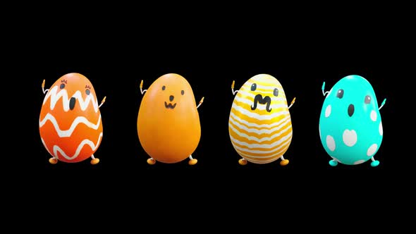 23 Easter Day Eggs Dancing HD, Motion Graphics | VideoHive