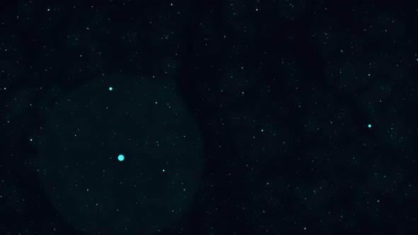 rotating particle spheres animation glow blue color cinematic effect ...