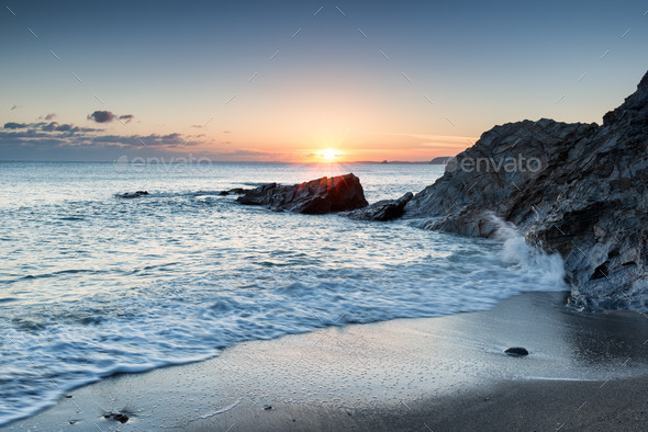 Hemmick Beach in Cornwall Stock Photo by flotsom | PhotoDune