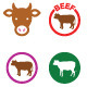Beef Icon Set, Vectors | GraphicRiver