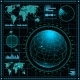 Radar Screen with World Map, Vectors | GraphicRiver