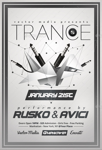 Trance - Flyer [Vol.02], Print Templates | GraphicRiver