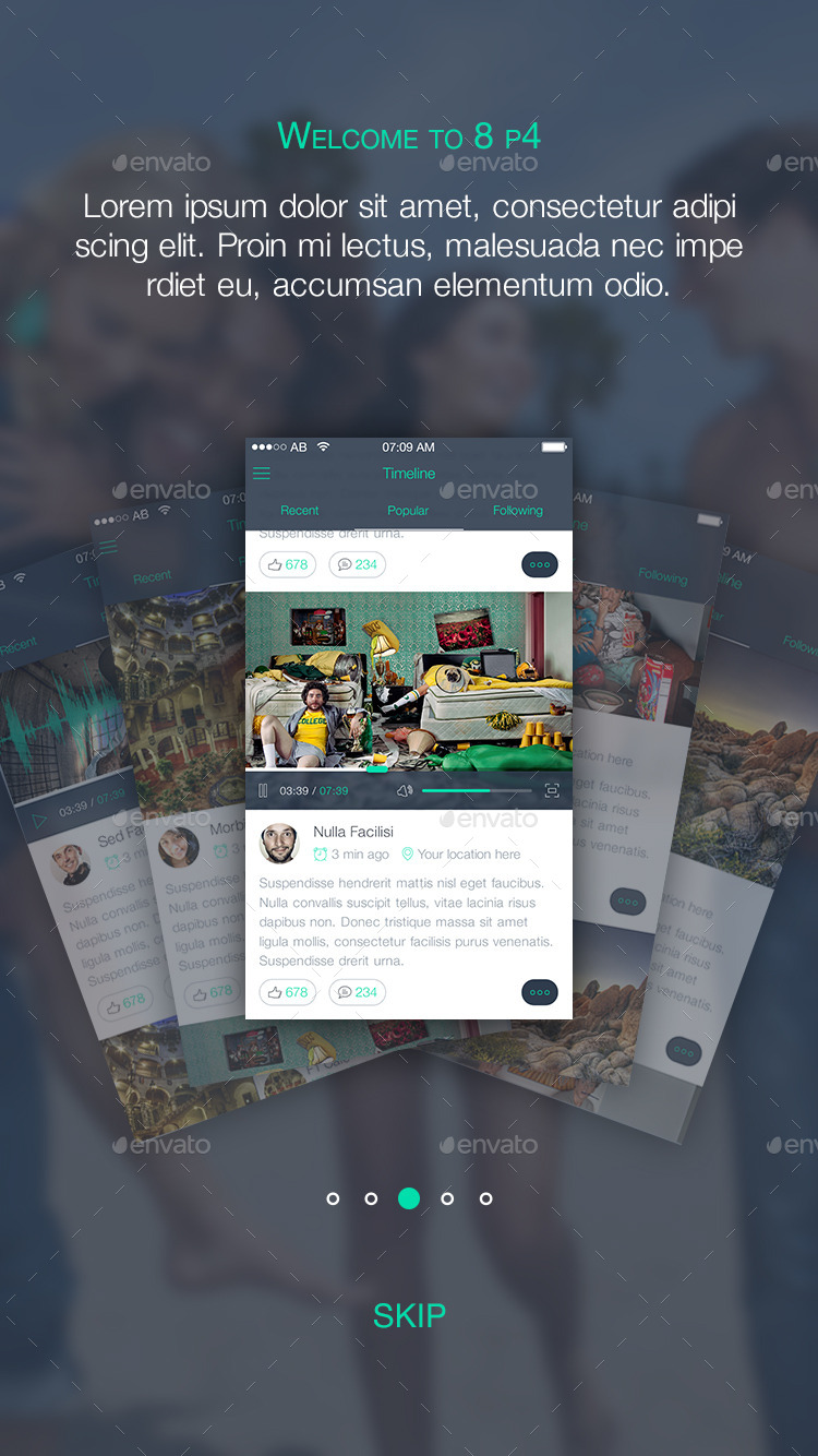 8 Part 4 - Mobile UI Kit, Web Elements | GraphicRiver