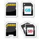 SD Memory Card and Adapter Icon Set, Vectors | GraphicRiver