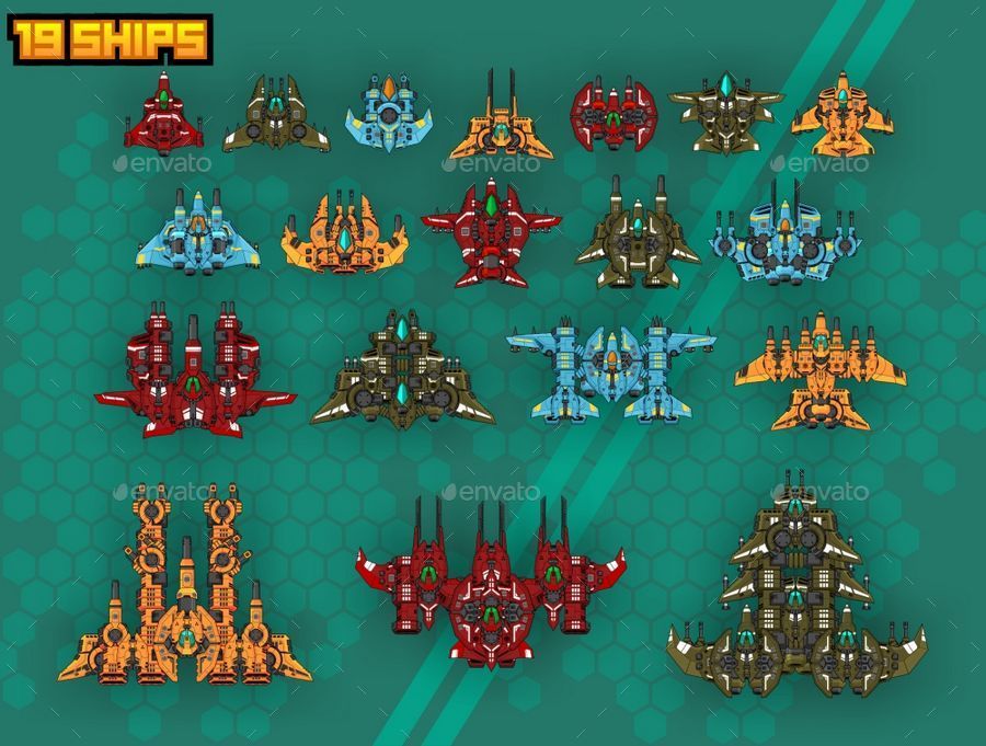 Space Shooter Creation Kit 3, Game Assets | GraphicRiver