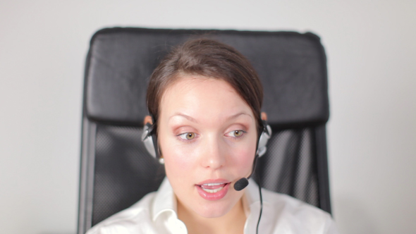 Pretty Customer Service Operator Or Secretary 4, Stock Footage | VideoHive