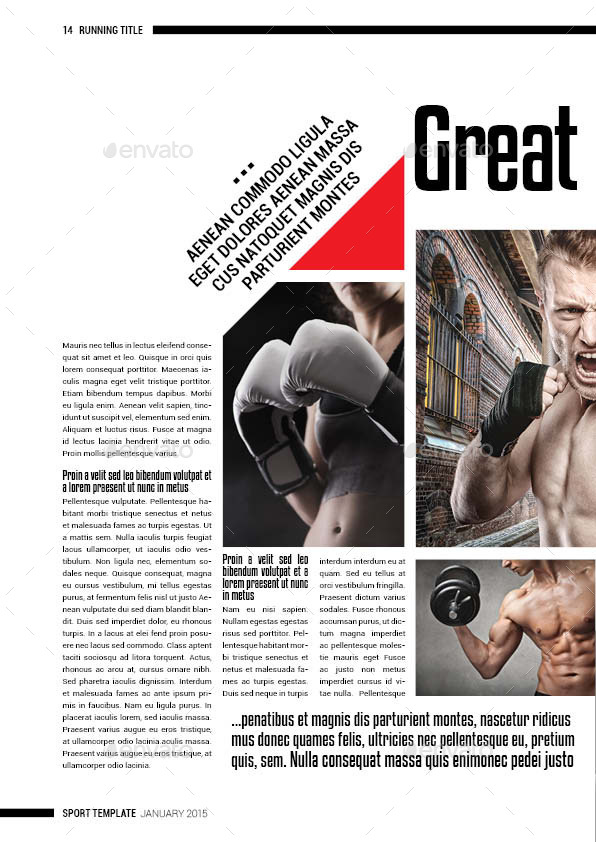 Sport Magazine, Print Templates | GraphicRiver