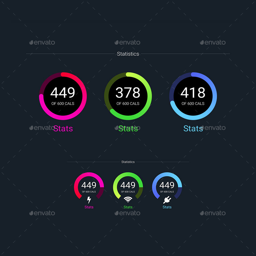 29 Donut Charts Pack by cesgra | GraphicRiver