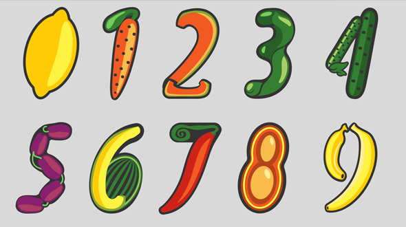 Fruit Numbers, After Effects Project Files | VideoHive