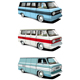 Retro van set, Vectors | GraphicRiver