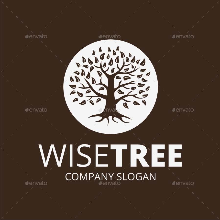 Wise Tree Logo, Logo Templates | GraphicRiver