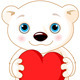Valentine Day Polar Bear, Vectors | GraphicRiver