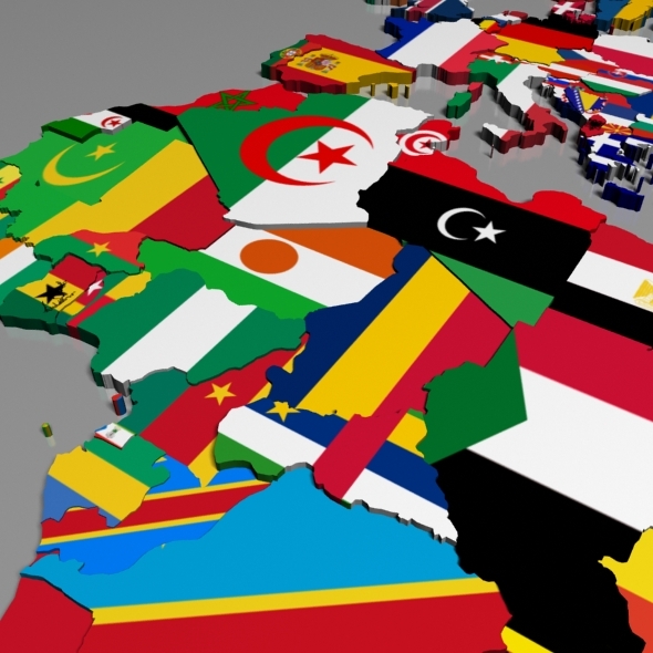 Political Map of the World with Flags by UMURdesign | 3DOcean