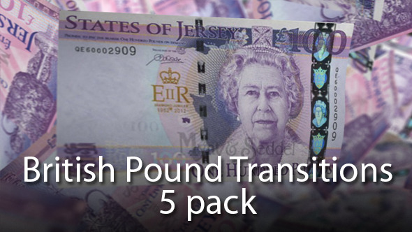British Pound Transitions 5 pack, Motion Graphics | VideoHive