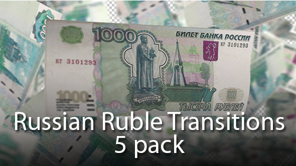 Russian Ruble Transition 5 pack, Motion Graphics | VideoHive