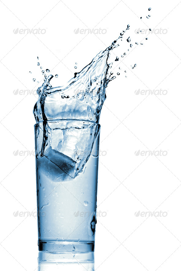 water splash in glass isolated on white Stock Photo by Artjazz | PhotoDune