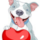 Valentine Pit Bull Dog, Vectors | GraphicRiver