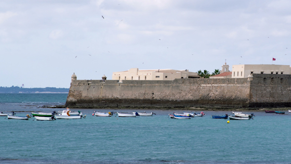 Military Fort In Cadiz, Andalusia Spain 2, Stock Footage | VideoHive