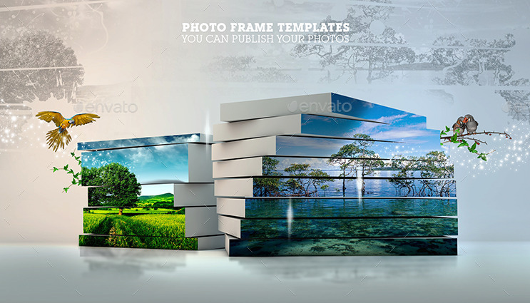 Multi Photo Box Frame Effects Vol.3, Graphics | GraphicRiver