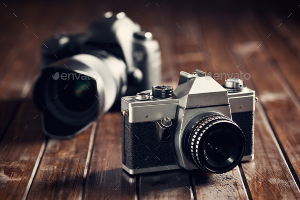 retro and dslr camera Stock Photo by jirkaejc | PhotoDune