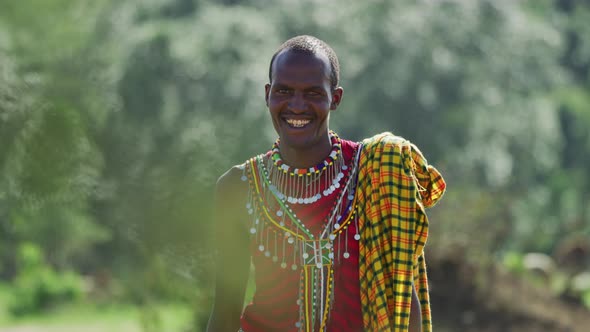 Maasai man smiling, Stock Footage | VideoHive