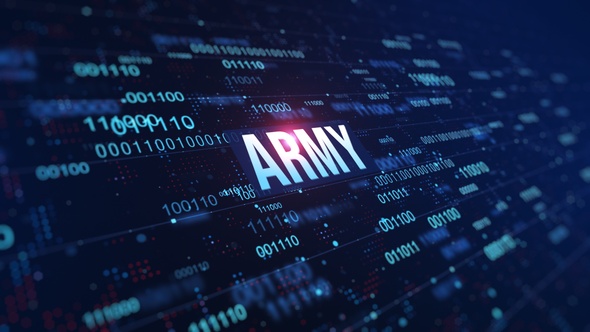 Army Digital Binary Code Background, Motion Graphics | VideoHive