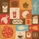 Retro Food Icons, Vectors | GraphicRiver