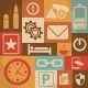 Universal Retro Icons for Web and Mobile, Vectors | GraphicRiver