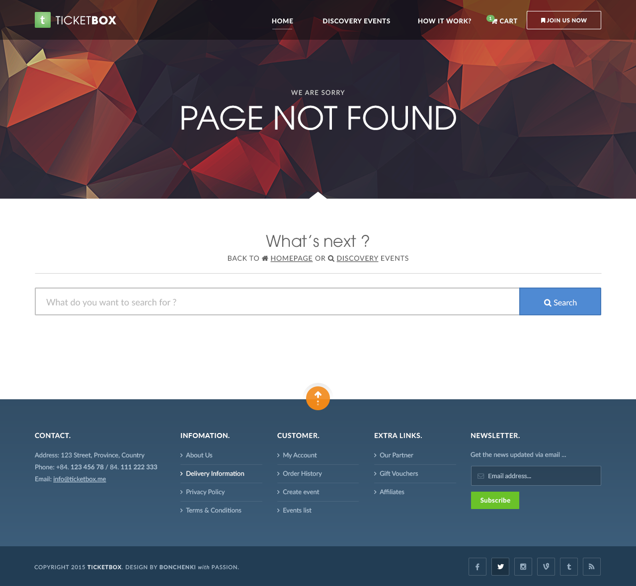 TicketBox - Event Tickets Management PSD by bonchenki | ThemeForest