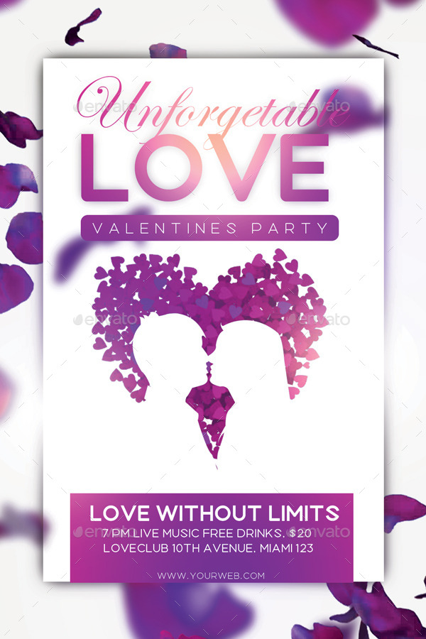Unforgettable Love Flyer by Sencillez | GraphicRiver