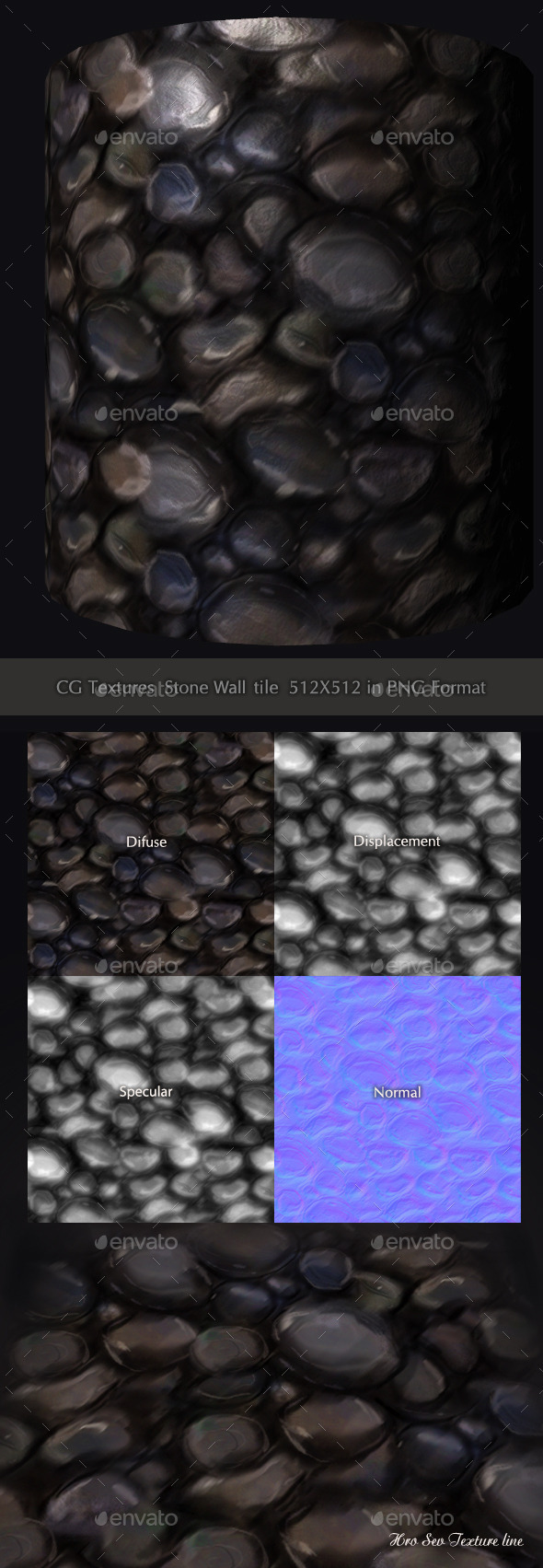 Stone Rock Texture Tile S3 by HroSev | 3DOcean