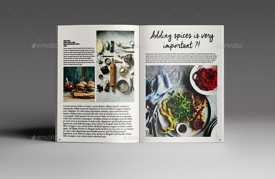 Simple Food Magazine, Print Templates | GraphicRiver