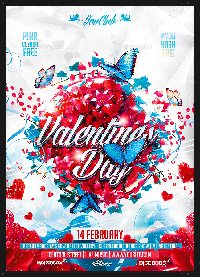 Valentine Flyer Bundle, Print Templates | GraphicRiver