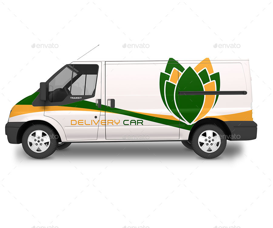 Delivery Car Mock-Up, Graphics | GraphicRiver