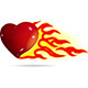 Heart on Fire, Vectors | GraphicRiver
