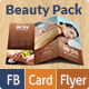 Beauty & Spa Pack: Tri-Fold Brochure, Business Cards, Facebook Cover ...
