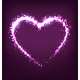 Sparkling Heart on Violet Background, Vectors | GraphicRiver