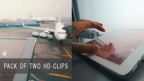 Using Pad at Airport, Stock Footage | VideoHive